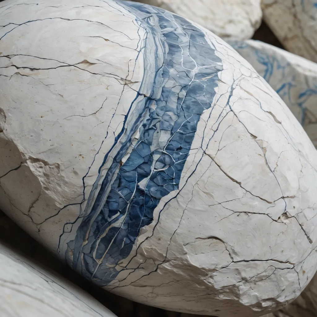Exploring the Beauty of White Stone with Blue Veins