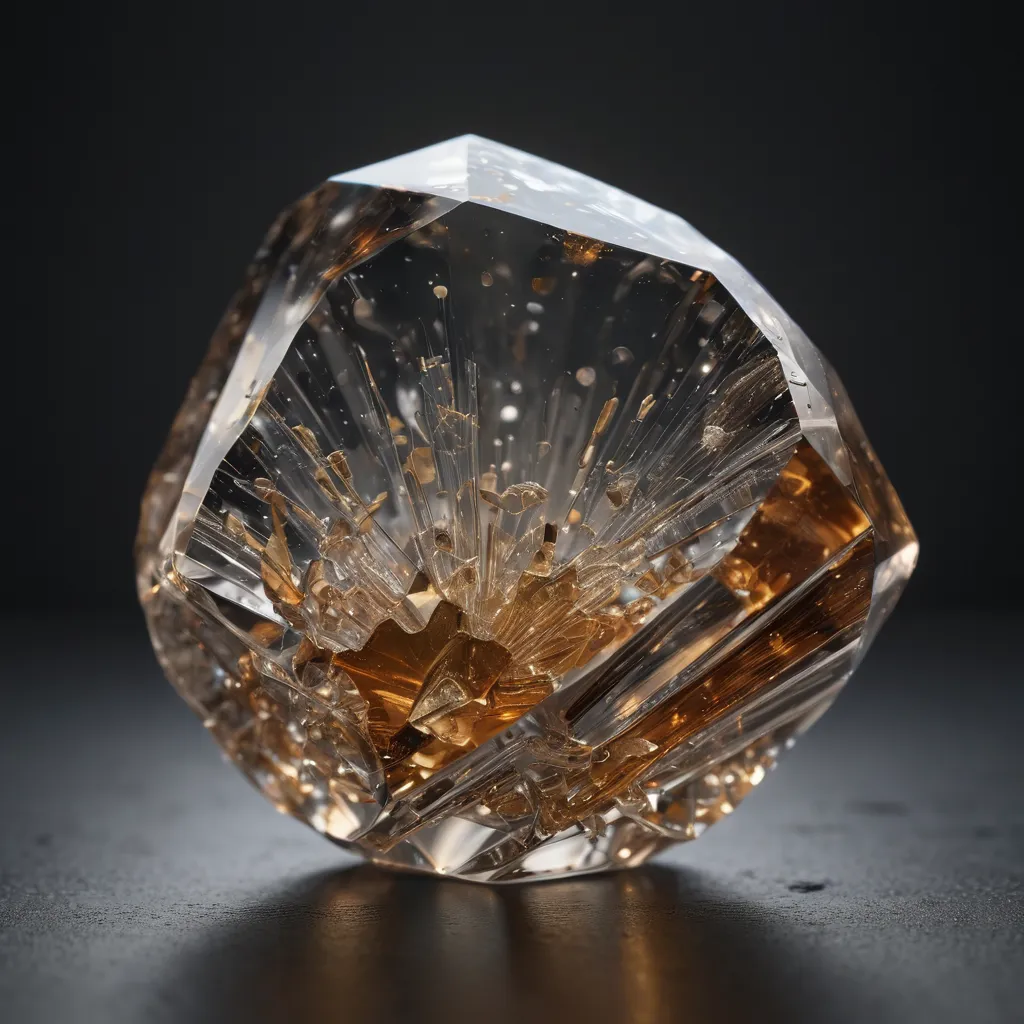 The Allure of Clear Crystals with Gold Lines